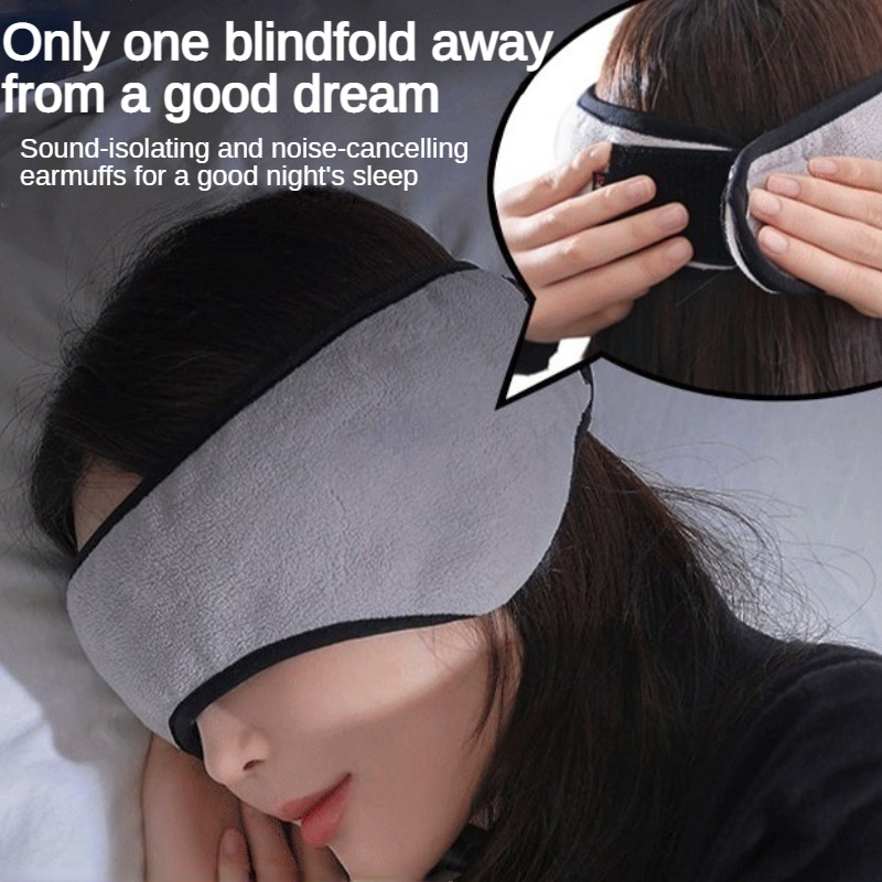 KIPRUN Earmuff Eye Mask, Soundproof Earmuffs For Sleeping, Plush ...