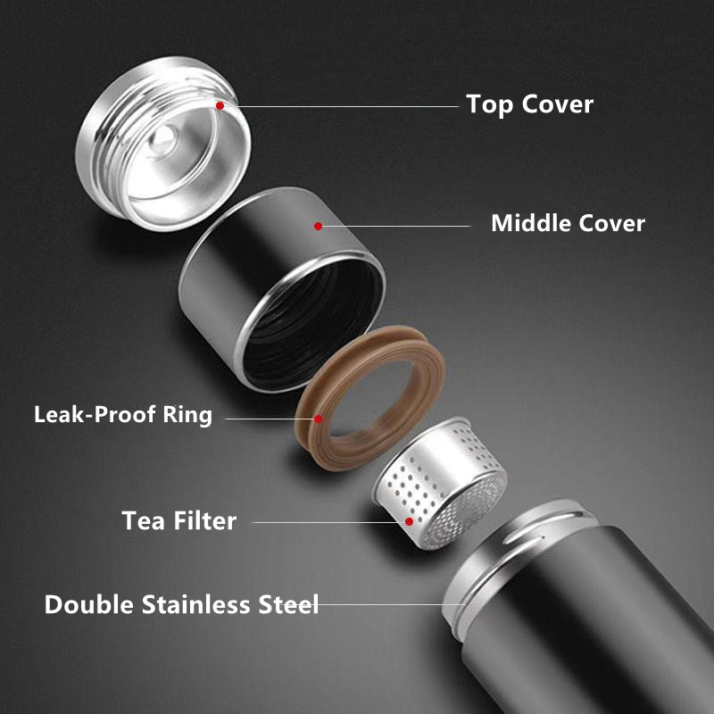 420ml Stainless Steel 304 Tea Thermal Flask With Filter Leak-Proof ...