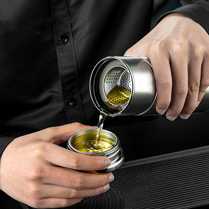 420ml Stainless Steel 304 Tea Thermal Flask With Filter Leak-Proof ...