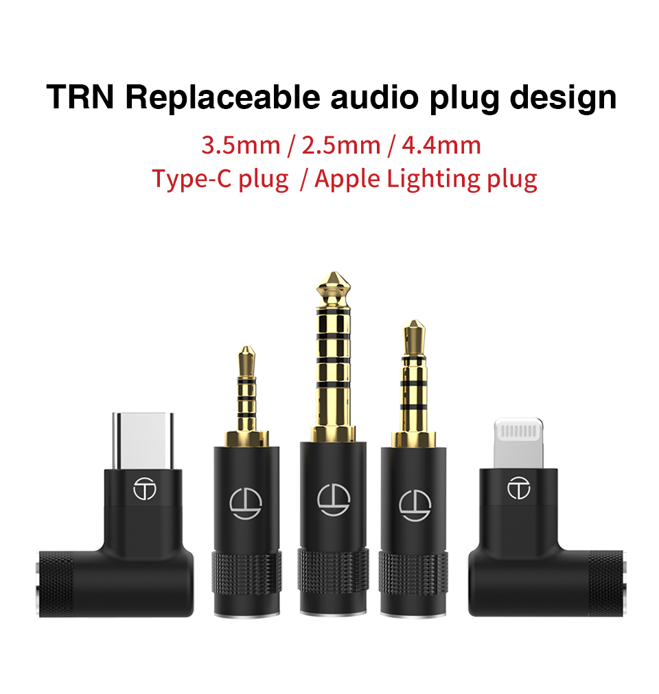 TRN 3.5MM 2.5MM 4.4MM Type-C Plug Replaceableaudio Plug For TN Redchain T2 Pro T3 Pro T6 Pro TX ...