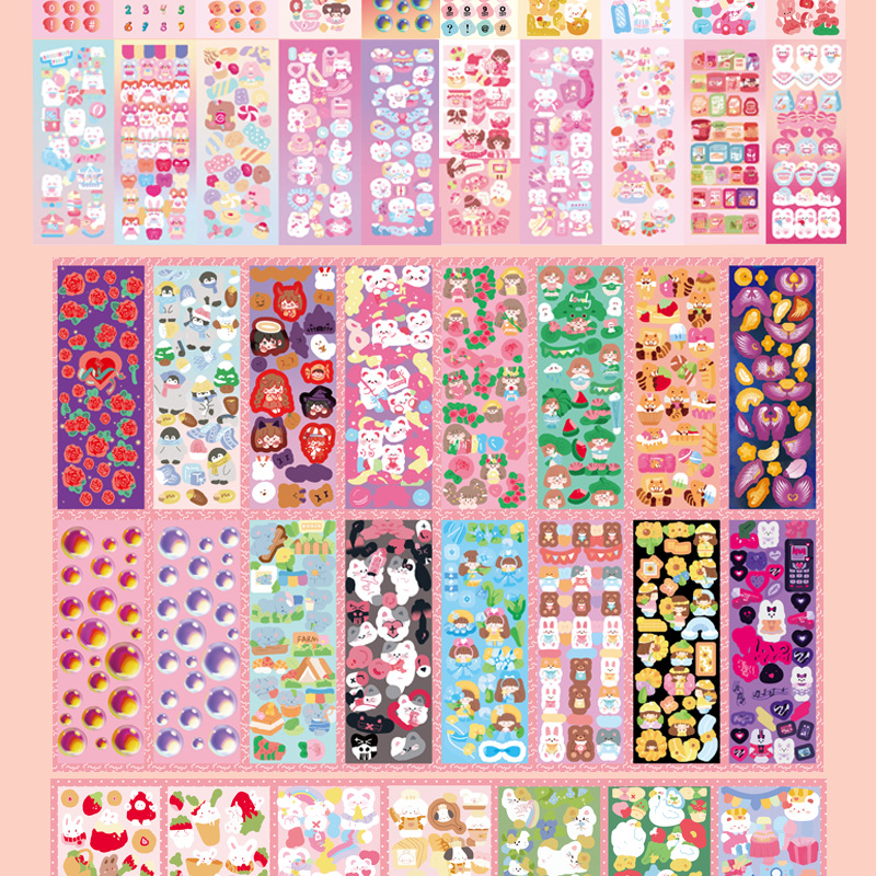 multiple Kinds of Laser Guka Sticker Set Cute Guka With Korean Sticker ...