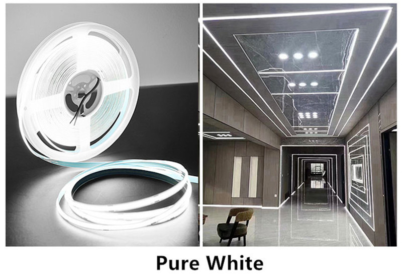 COB LED Strip DC12V or DC24V 320 LEDs/m 10m/9m / 8m /7m/ 6m / 5m / 4m / 3m /2m/ 1m Flexible LED ...