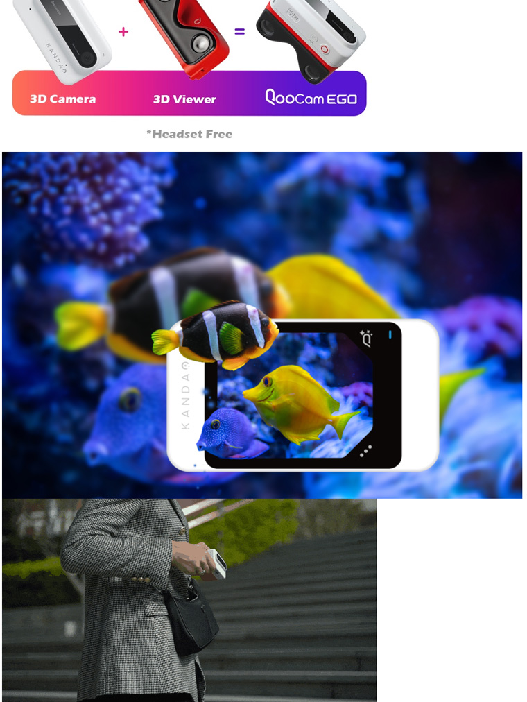 Kandao QooCam EGO shoot and see 3D camera Binocular 4K action camera VR ...