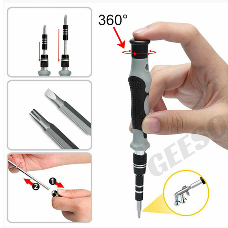 GEESO 115 in 1 Screwdriver Set Mini Magnetic DIY Repair Tool Kit ...