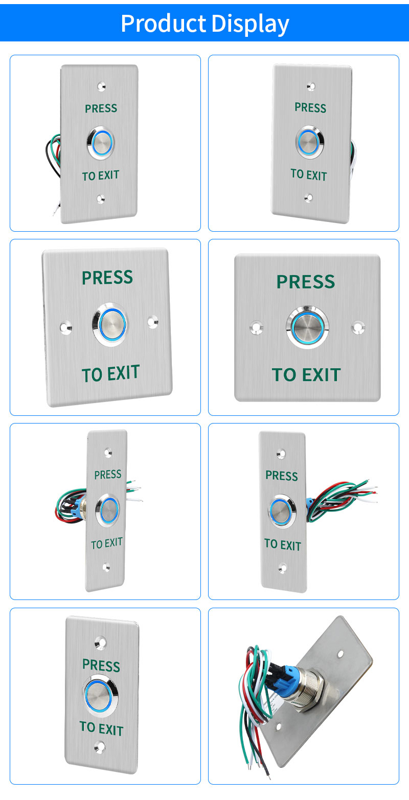 Waterproof Door Push Exit Button Gate Release Switch Opener COM NC NO ...