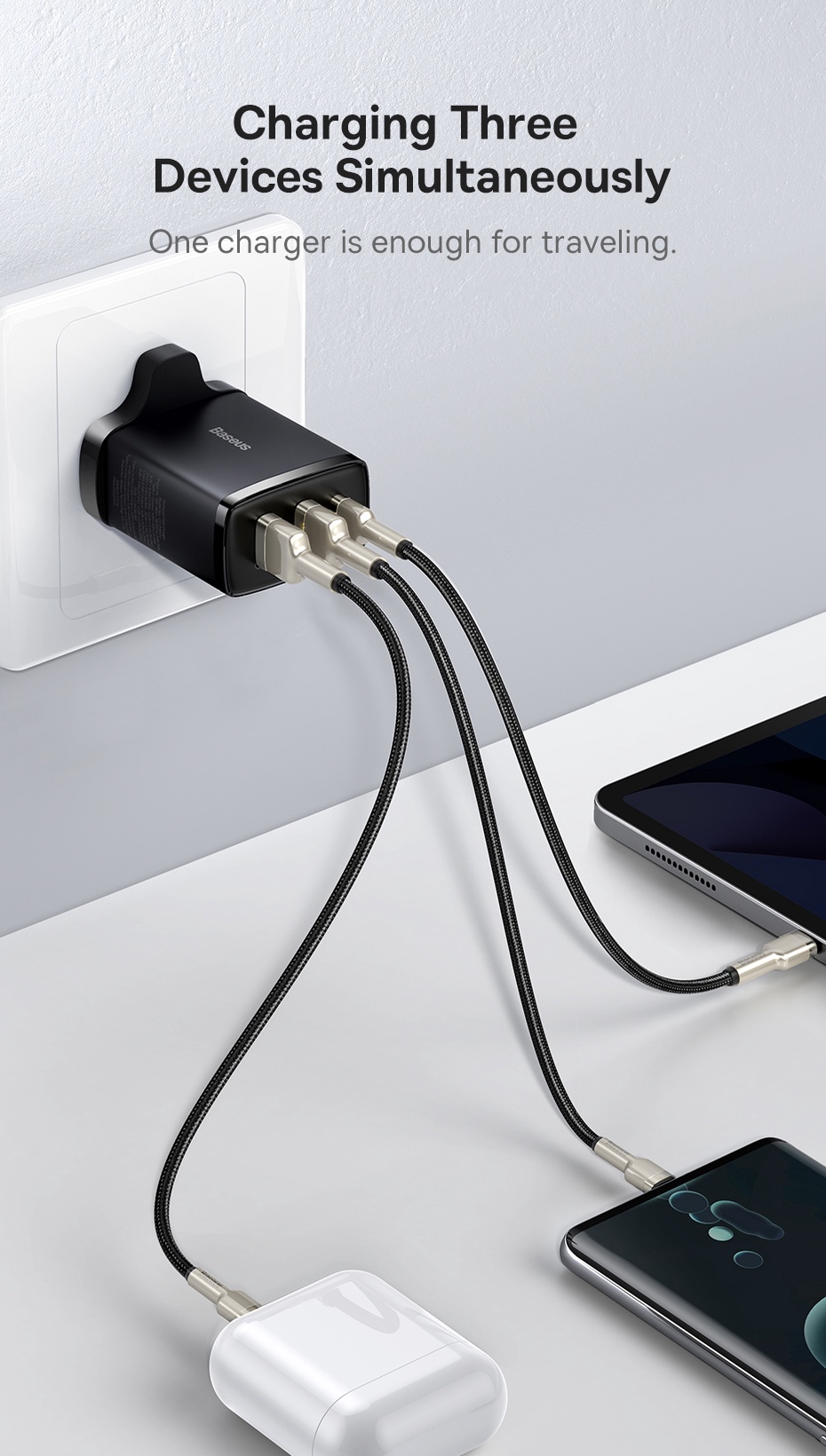 Baseus Compact 30W PD Fast Charging 2 USB+Type C Charger Quick Charger ...