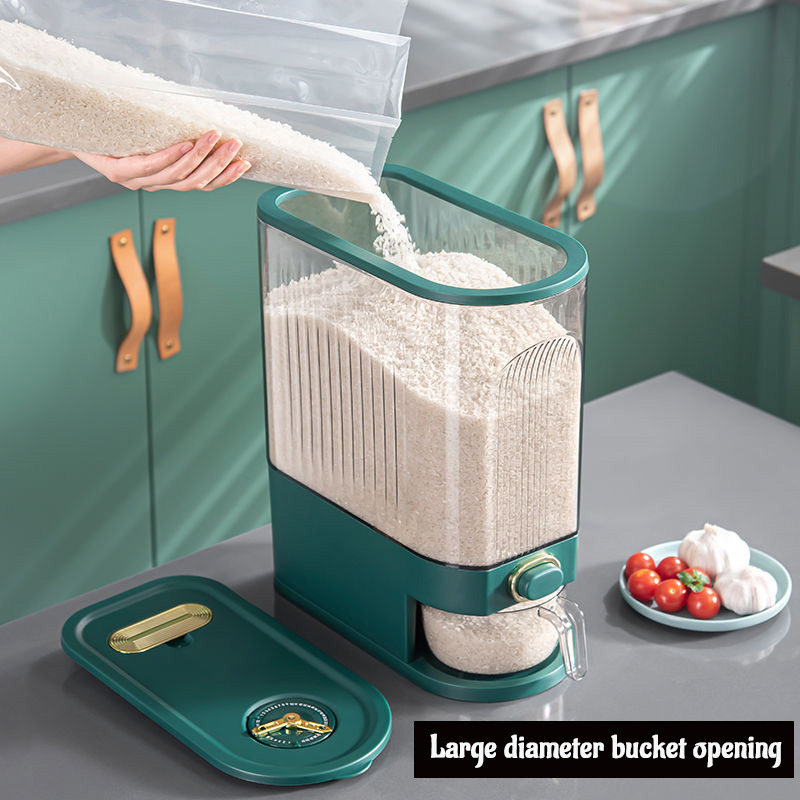 5kg/10kg Auto Rice Dispenser Rice Container Rice Kitchen Organizer ...