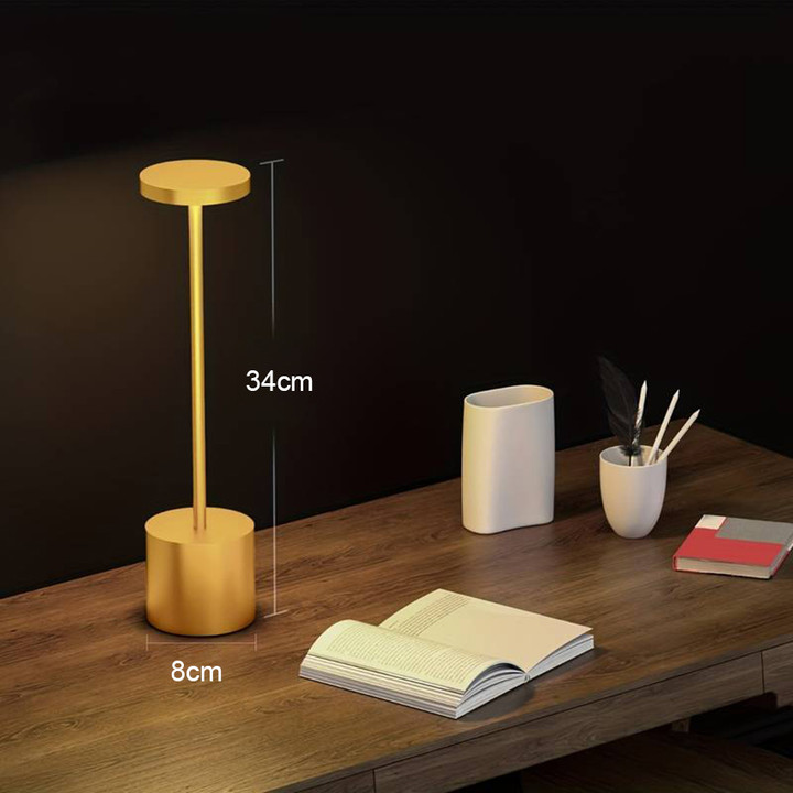 【24H Delivery】Bar Table Lamp 3 Color LED Metal Desk Light USB ...