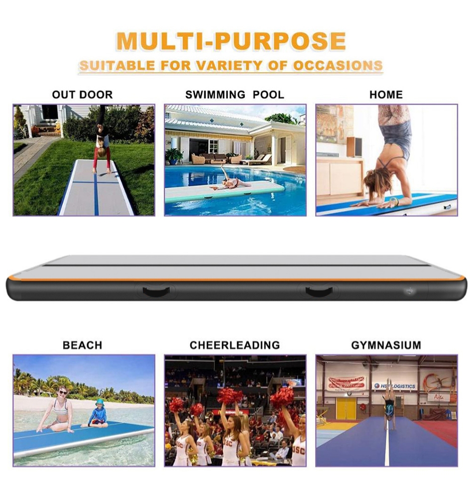 Inflatable Yoga Mat 3/4/5/6 Meters Inflatable Gymnastics Mat Trampoline ...