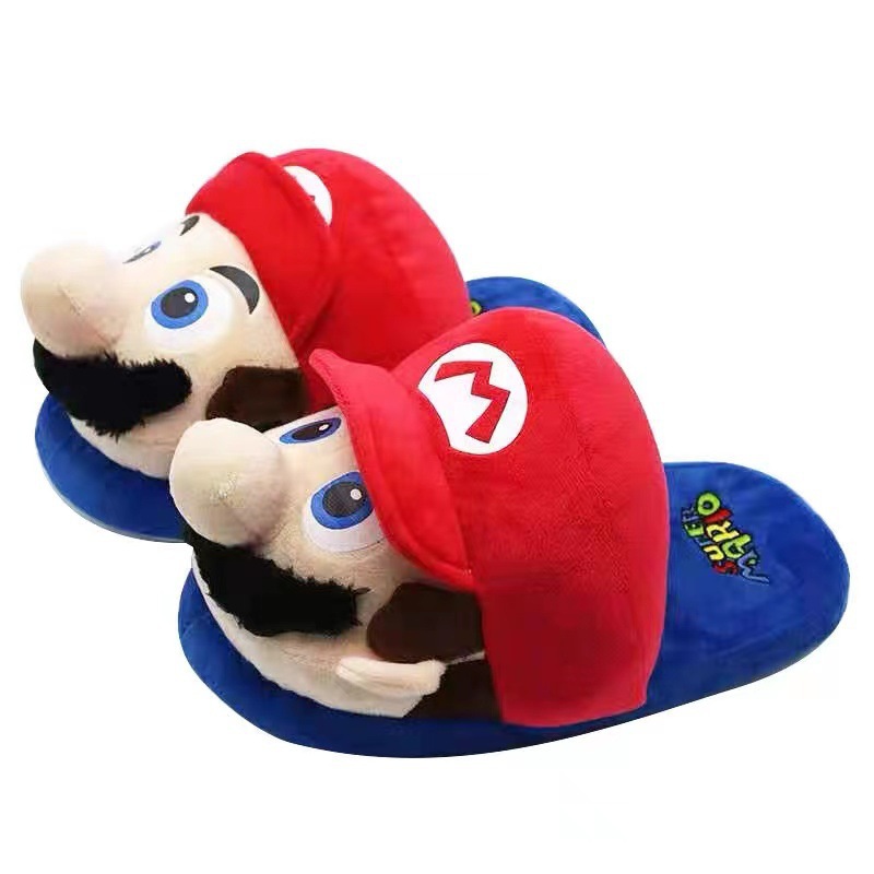 28cm Nintendo Game Super Mario Bros. Mario Luigi Slippers Plush Cartoon ...