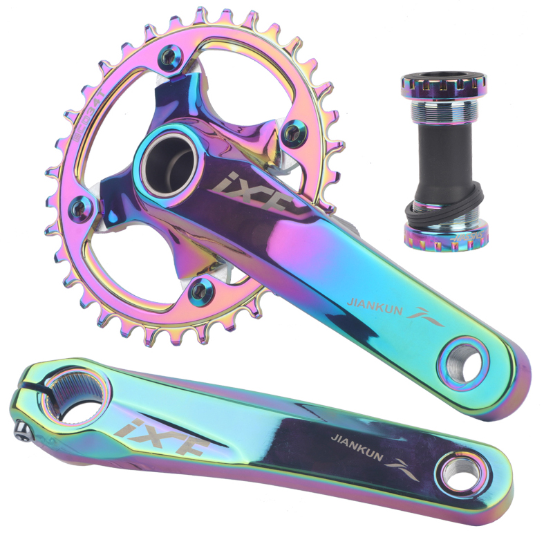 MTB bike crankset IXF crank arm Hollowtech 104 Bcd crank 2 crown dazzle ...