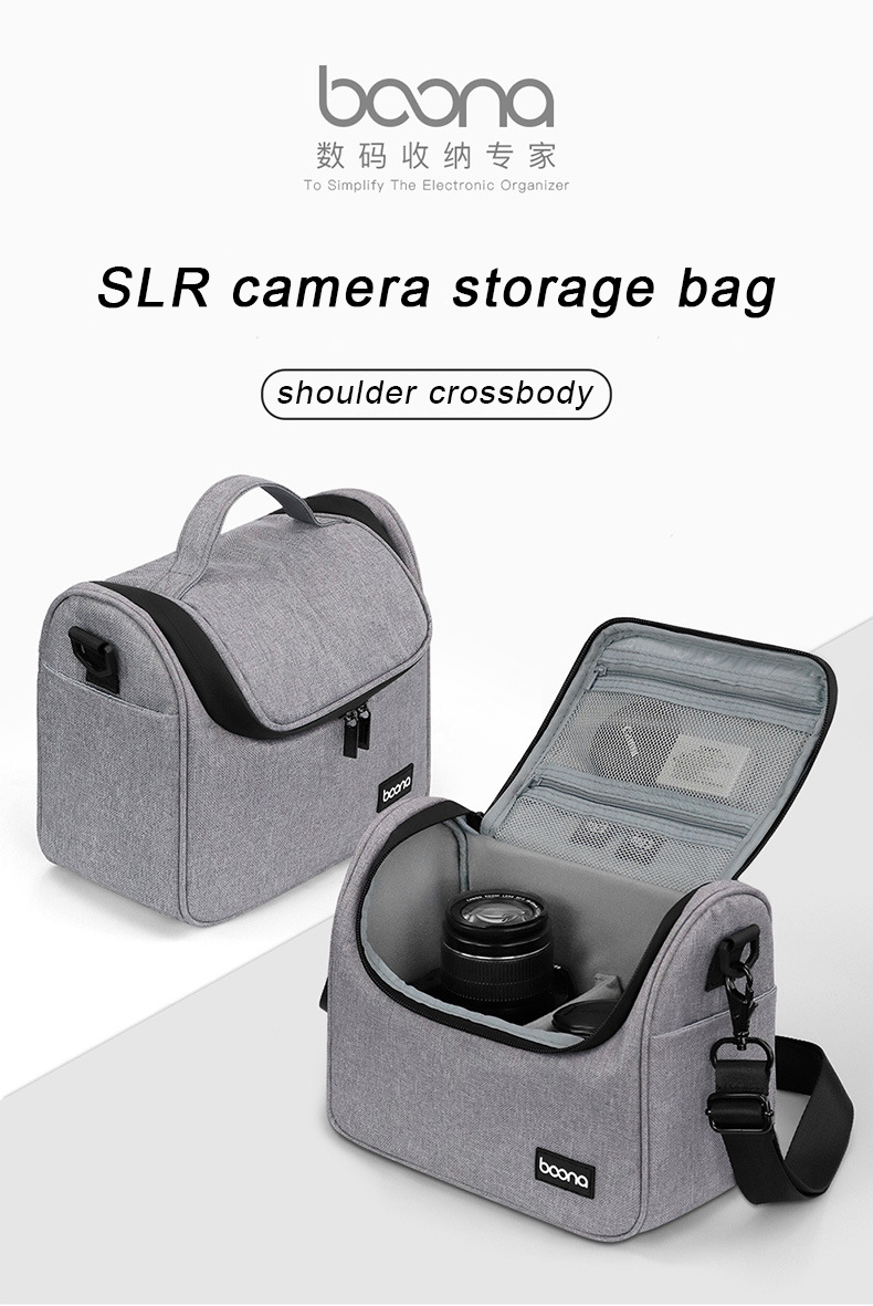 SLR camera bag Oxford cloth waterproof and wear-resistant partitioned ...