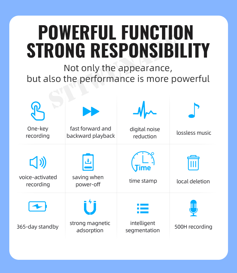 Mini voice recorder 600 hours digital recording device professional ...