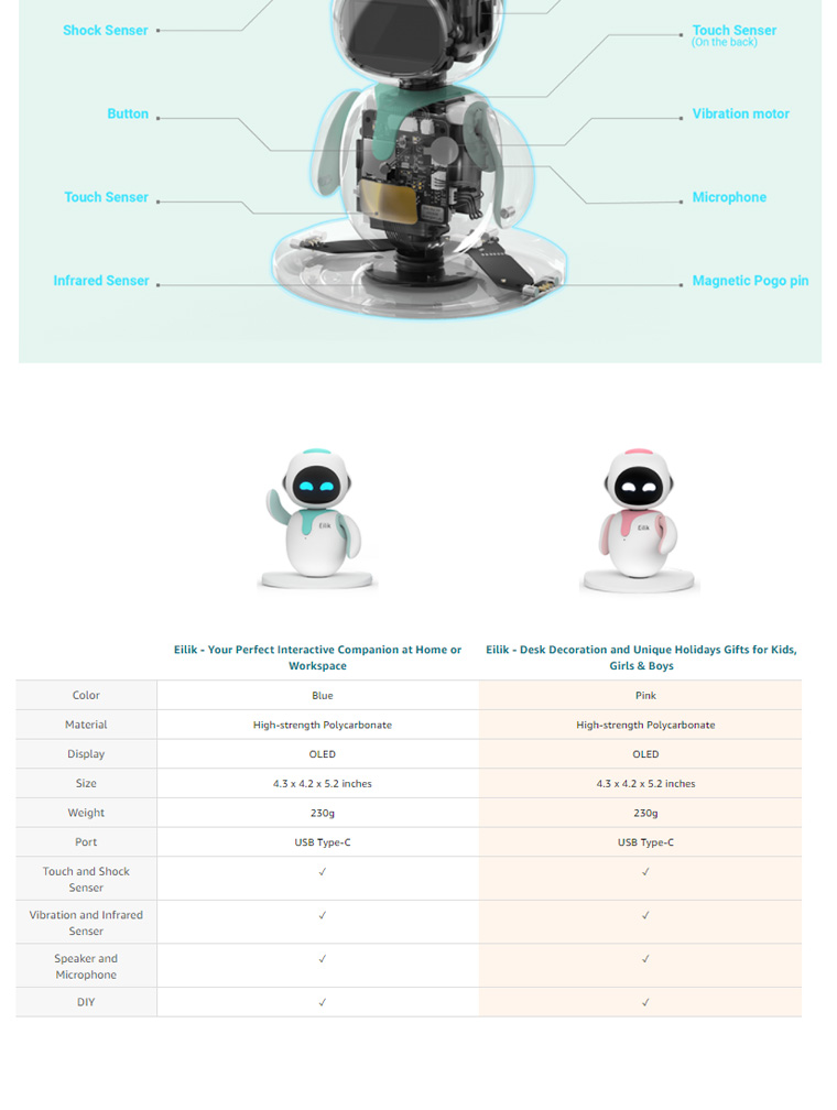 (in stock)Eilik Smart Robot A Little Companion Bot with Endless Fun ...