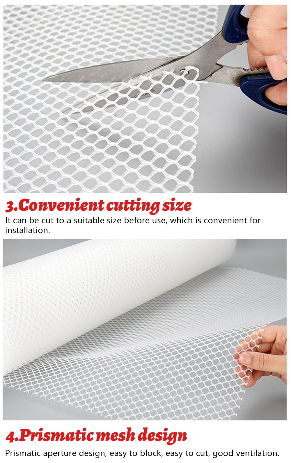 [WINDOW MESH/GATE MESH ] 0.8cm / 1.8cm / 5cm Multi-purpose Black White ...