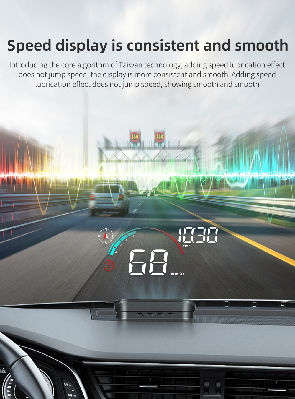 M22 Car Head Up Display Speed RPM MPH HUD GPS Speedometer Projector ...