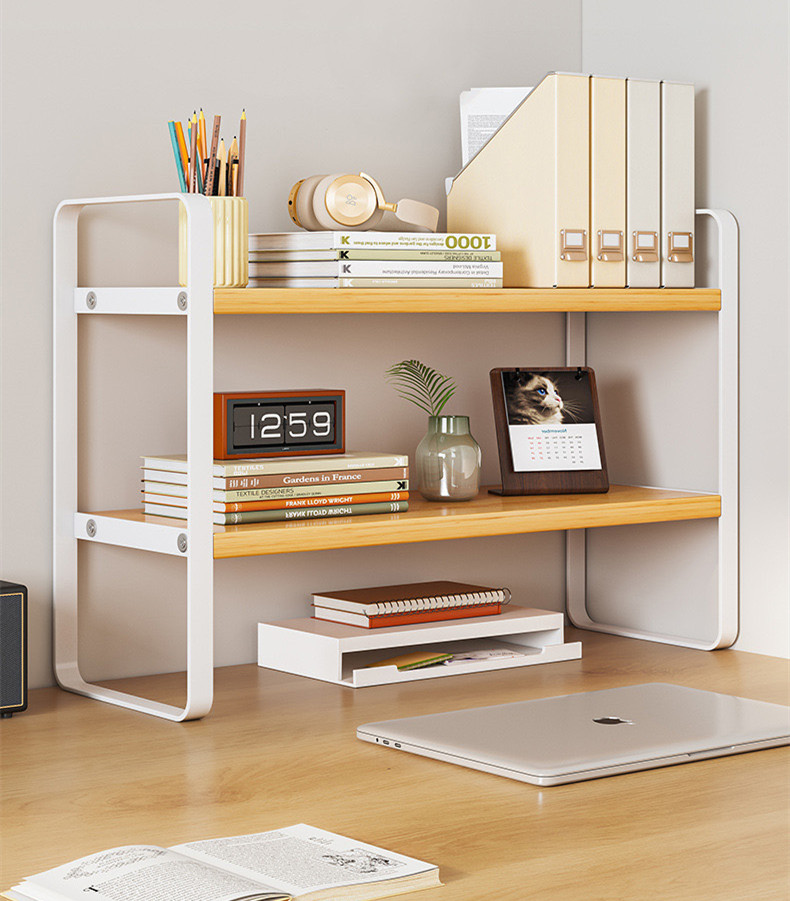 Desktop Organiser Shelf Student Book Shelf Stationery Organizer Rack ...