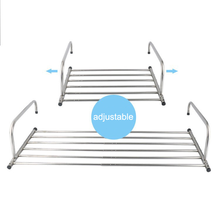 【SG Seller】Stainless Steel Outdoor Clothes Drying Rack Foldable Balcony ...