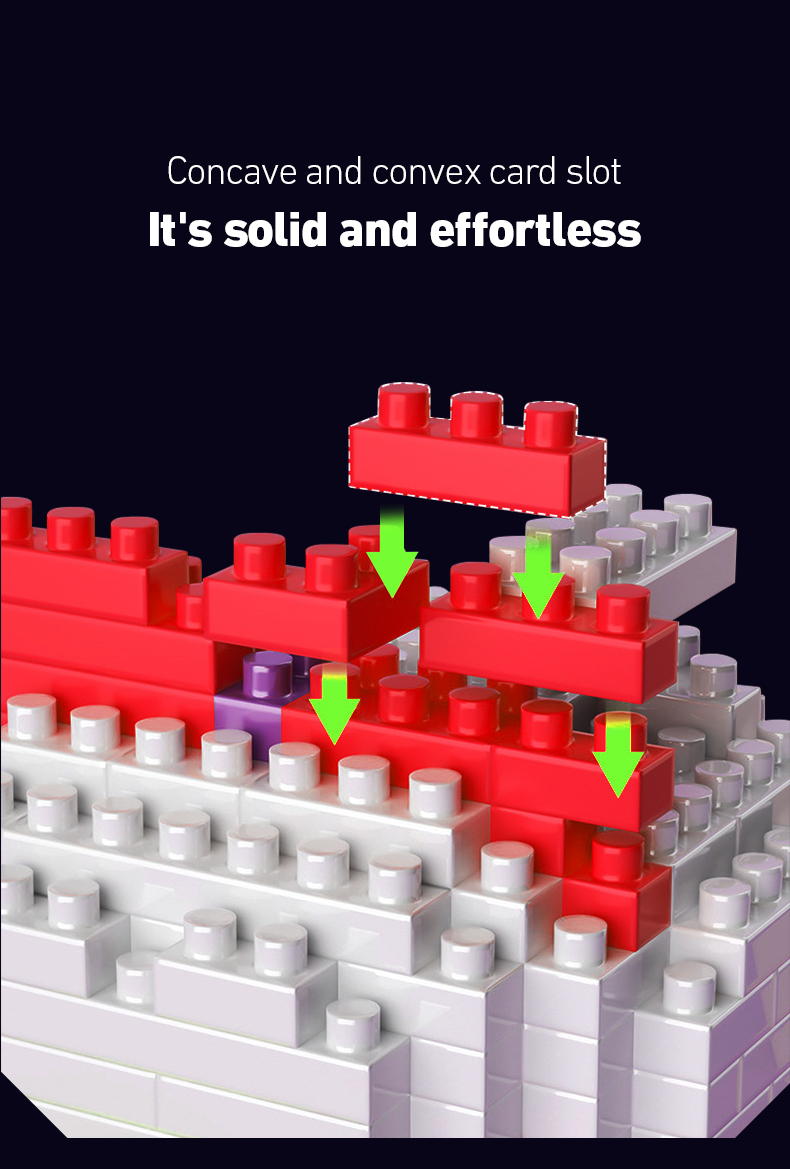 Small Particle Assembled Building Block Model Cartoon 3D Building Block ...