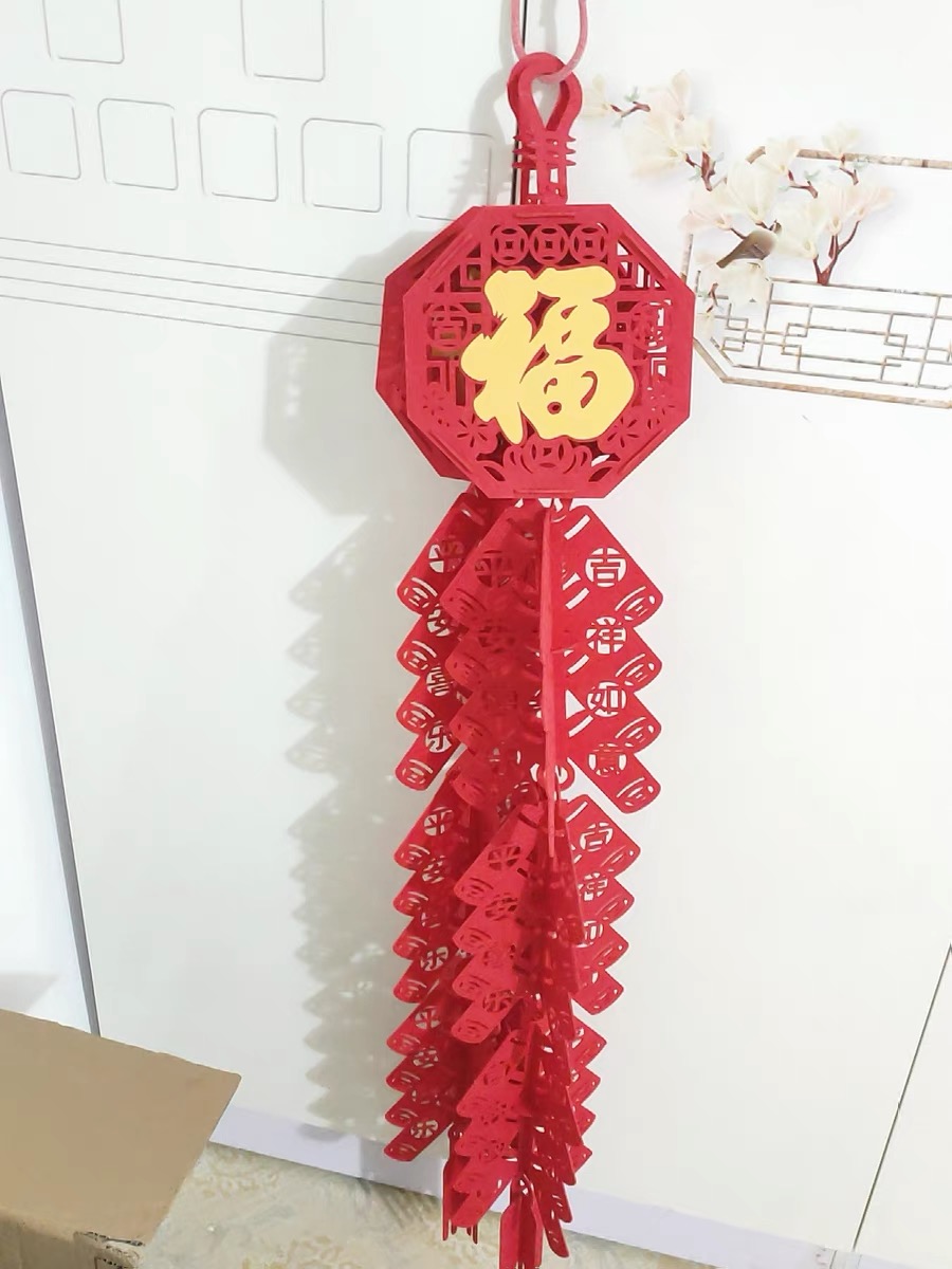 2025 CNY Fortune Firecracker Fabric Pendant 春节 鞭炮 DIY Housewarming ...