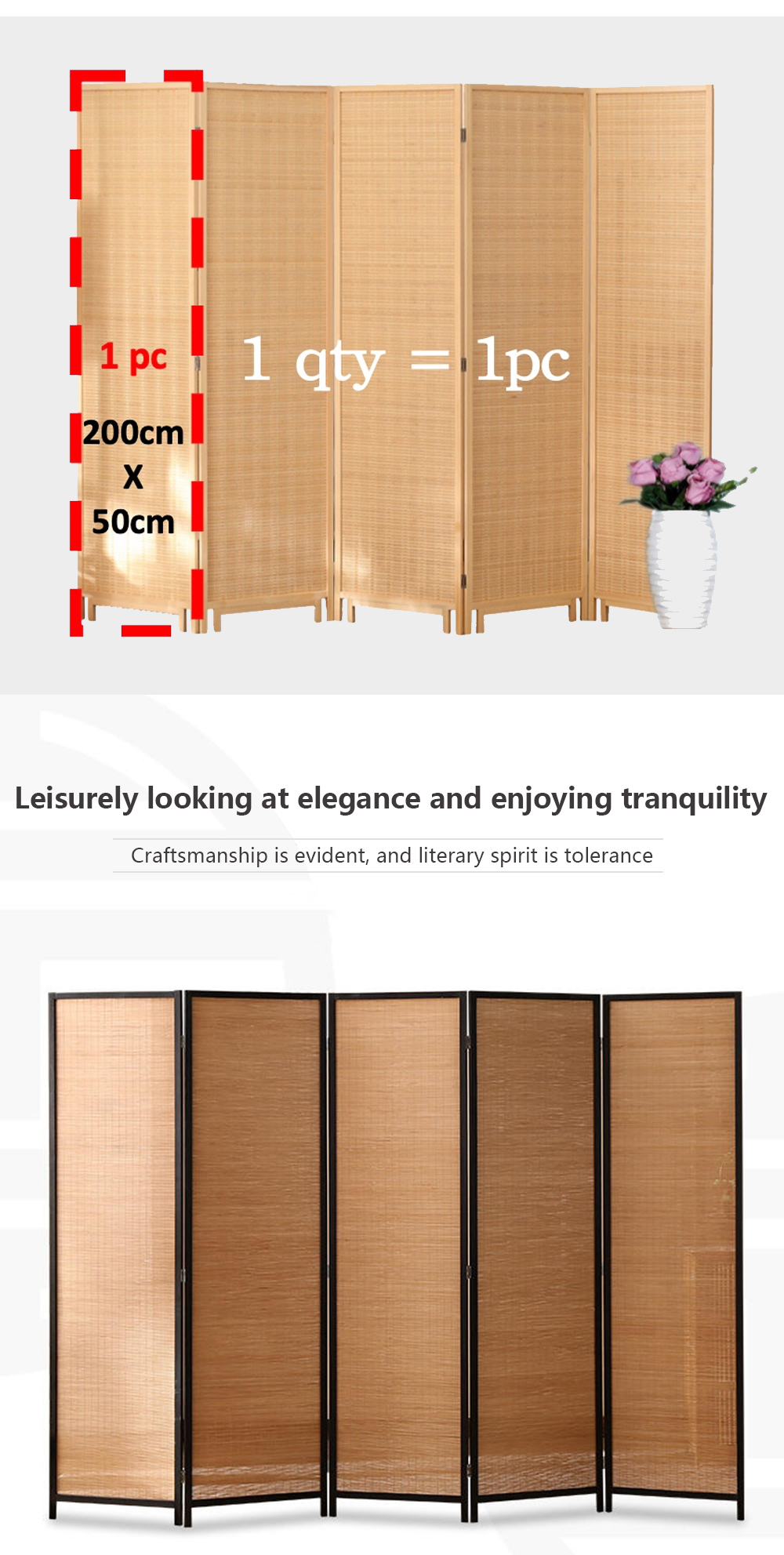 [SG SELLER] Rattan Divider/Bamboo Divider/Room Separator/Room Partition ...