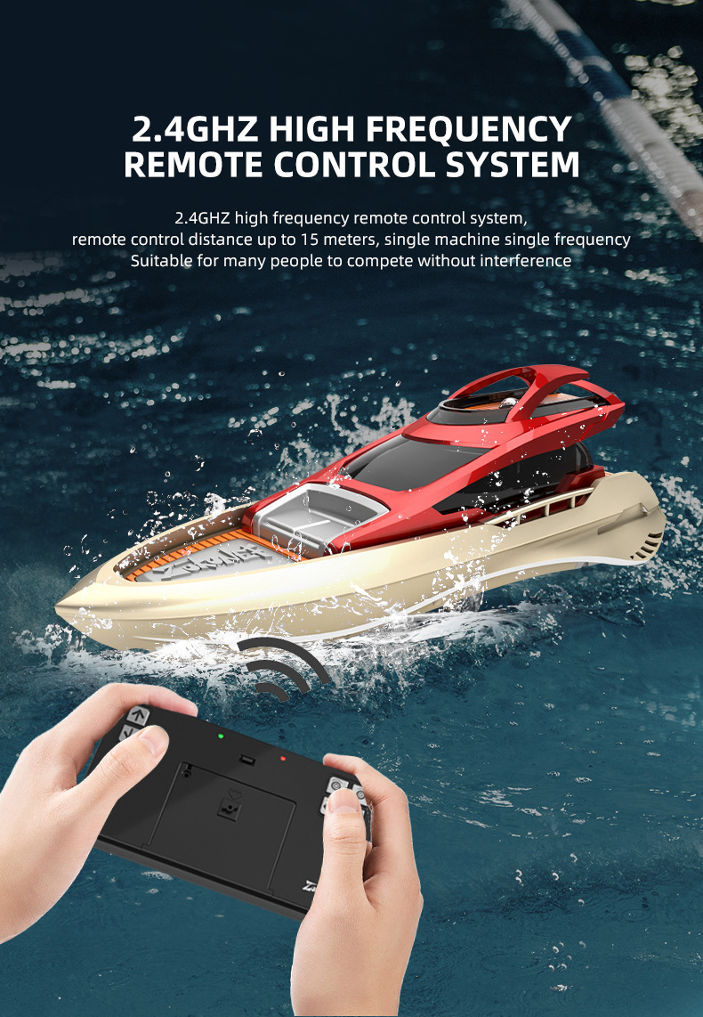 2.4G Mini RC Boat High Speed Boat Radio Remote Controlled Ship Dual ...