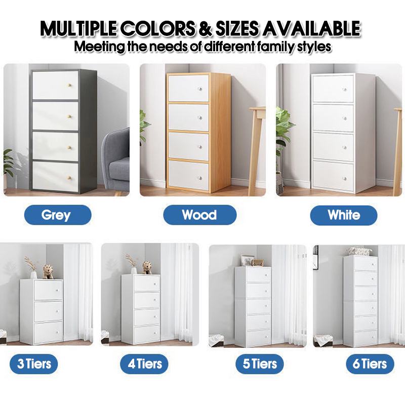 Wooden Storage Cabinet With Door Bedroom & Living Room Side Cabinet ...