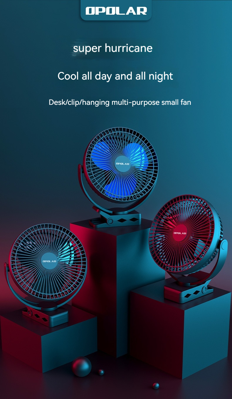 OPOLAR 10000mAH 8-Inch Portable Fan Strong Wind Usb Fan,8-inch ...