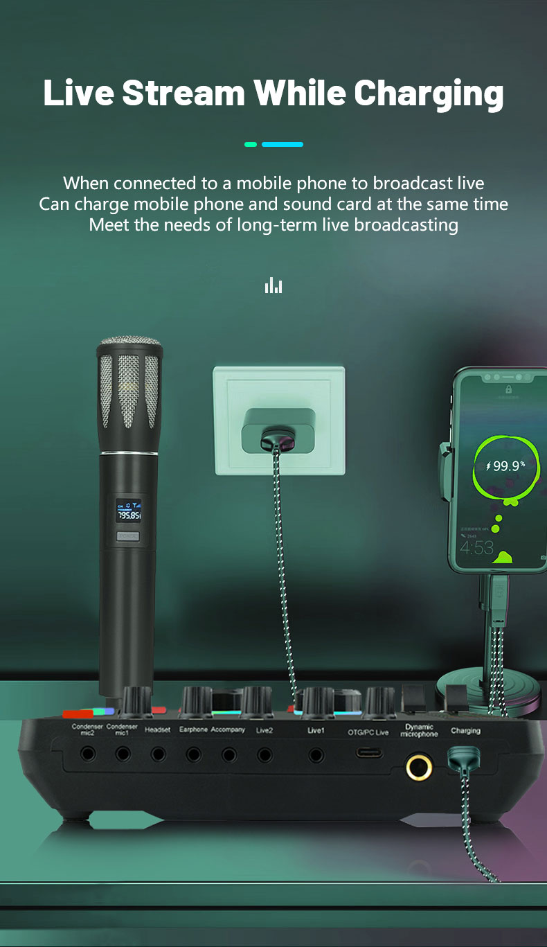 [SG Stock] Sound Card With Microphone Set F999 Live Sound Card Support ...