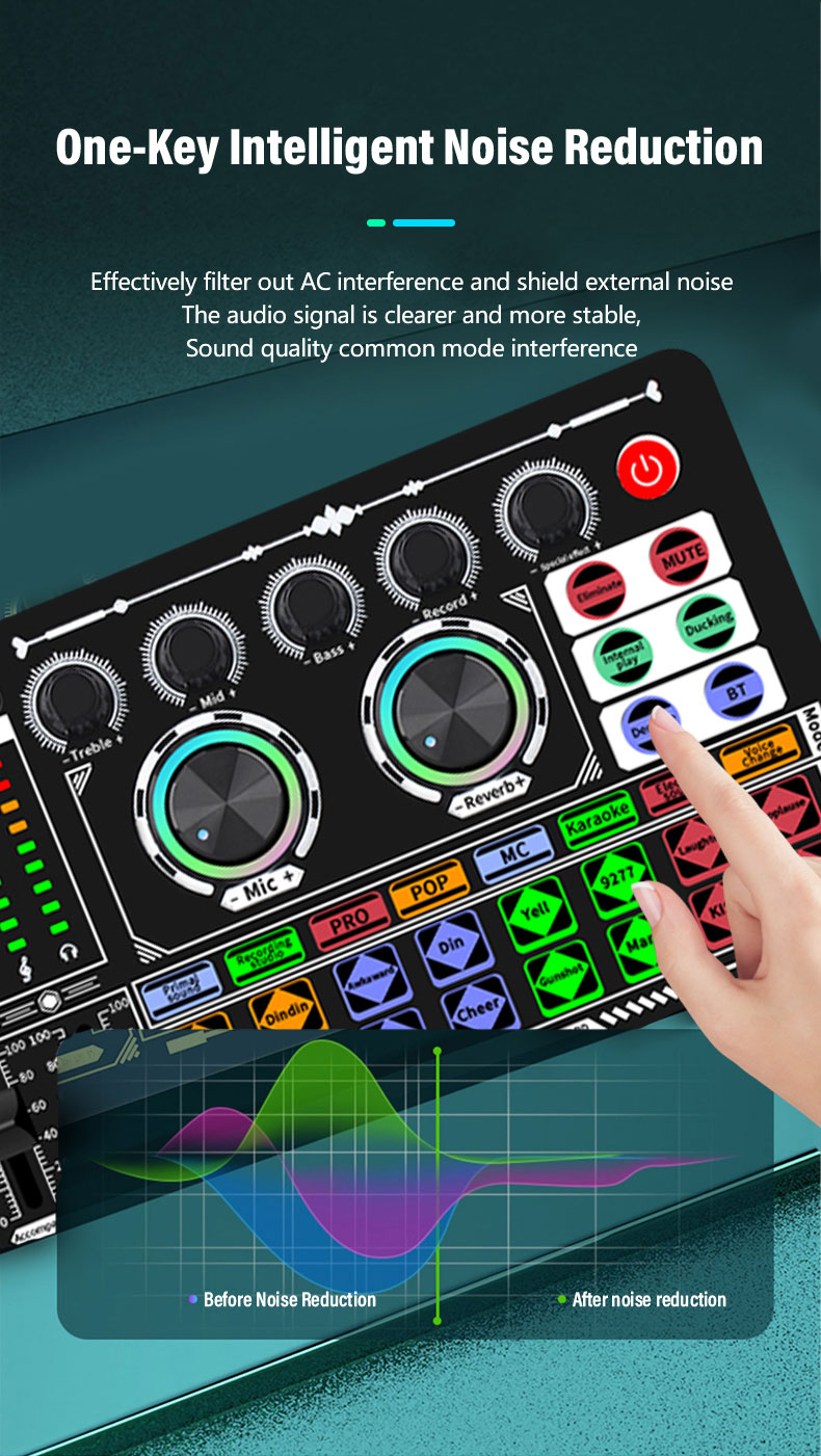 [SG Stock] Sound Card With Microphone Set F999 Live Sound Card Support ...