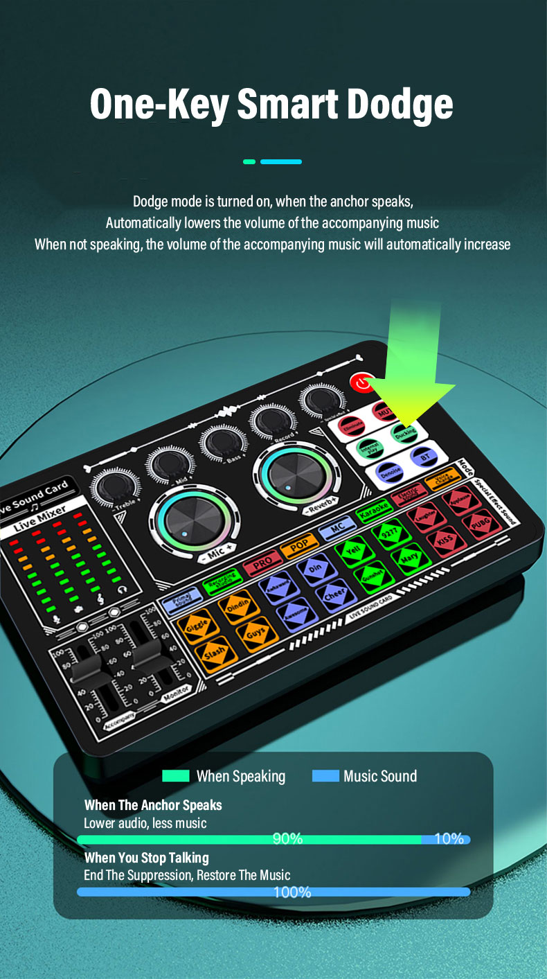 [SG Stock] Sound Card With Microphone Set F999 Live Sound Card Support ...