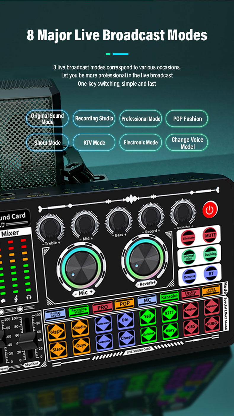 [SG Stock] Sound Card With Microphone Set F999 Live Sound Card Support ...