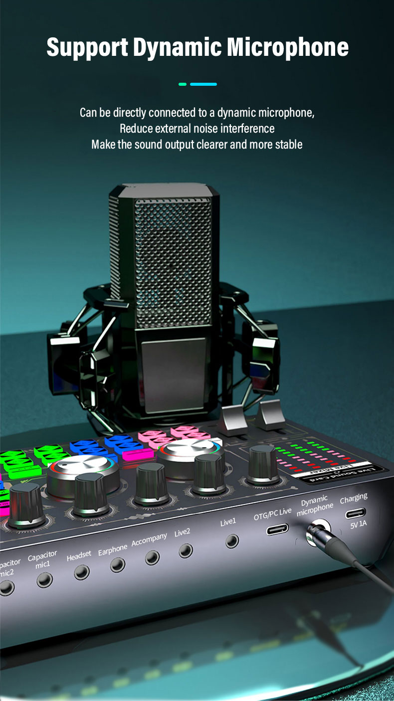 [SG Stock] Sound Card With Microphone Set F999 Live Sound Card Support ...