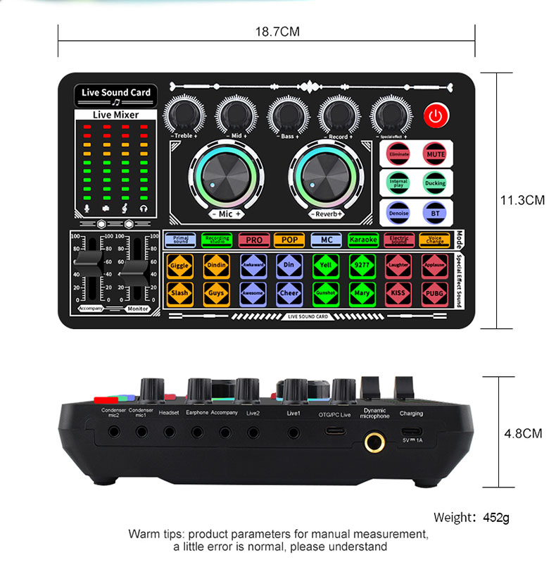 [SG Stock] Sound Card With Microphone Set F999 Live Sound Card Support ...