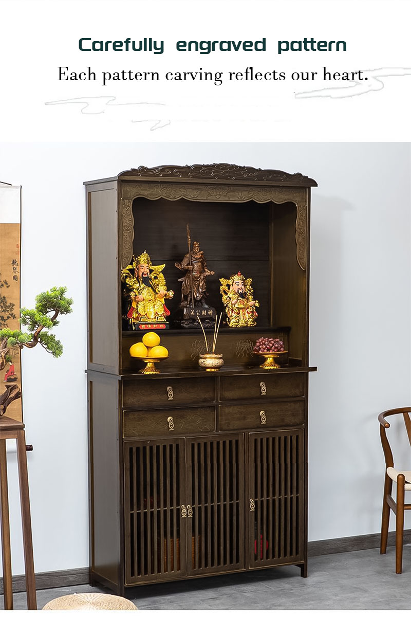 Buddha altar standing cabinet Buddha offering table altar deity ...