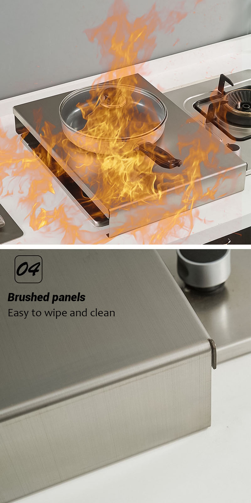 Stainless Steel Stove Cover Kitchen Rack Induction Cooker Stand Gas ...