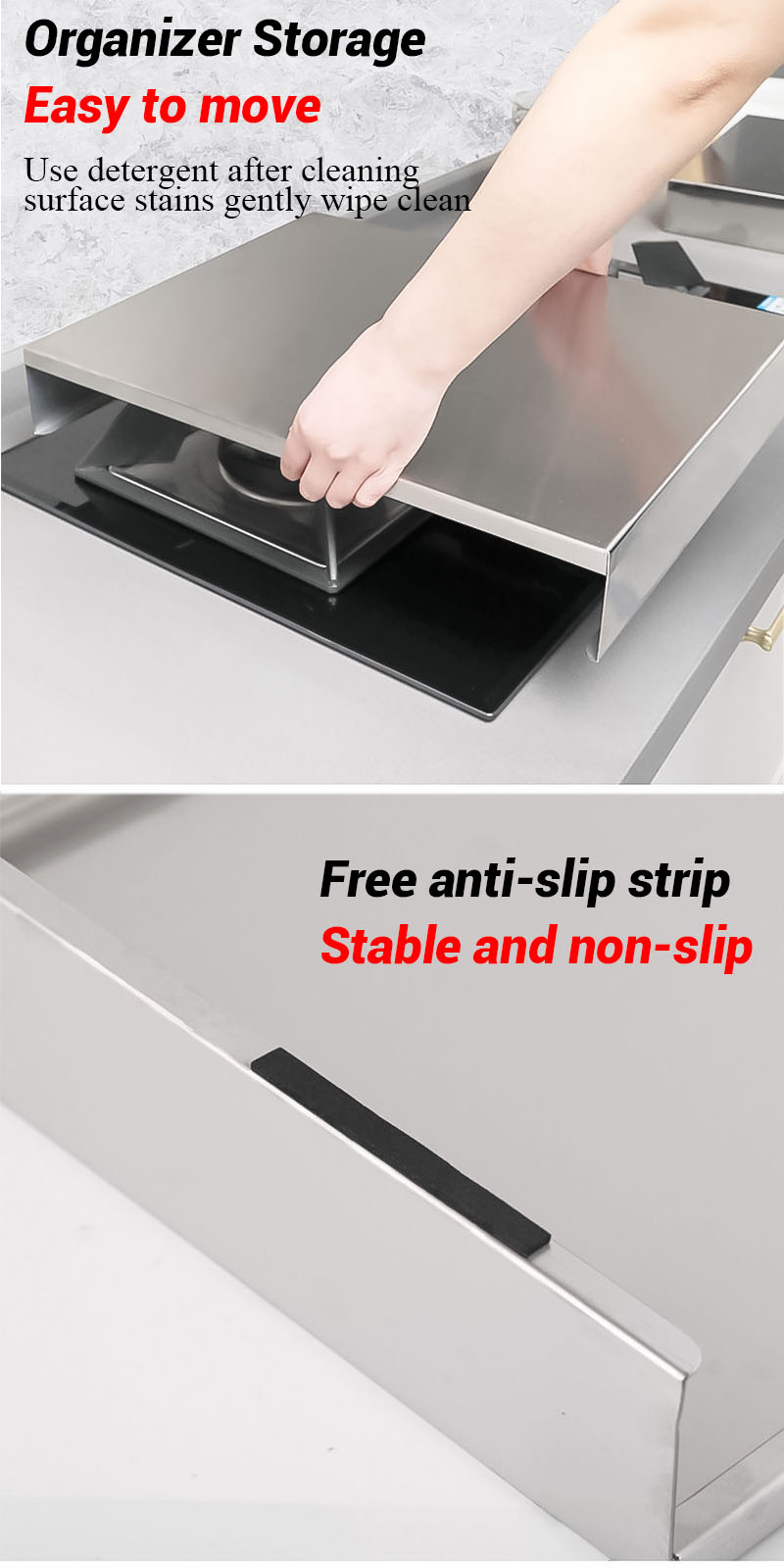 Stainless Steel Stove Cover Kitchen Rack Induction Cooker Stand Gas ...