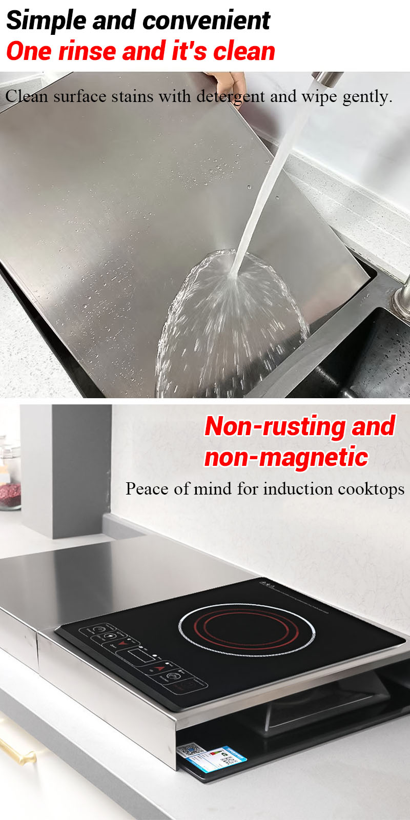 Stainless Steel Stove Cover Kitchen Rack Induction Cooker Stand Gas ...