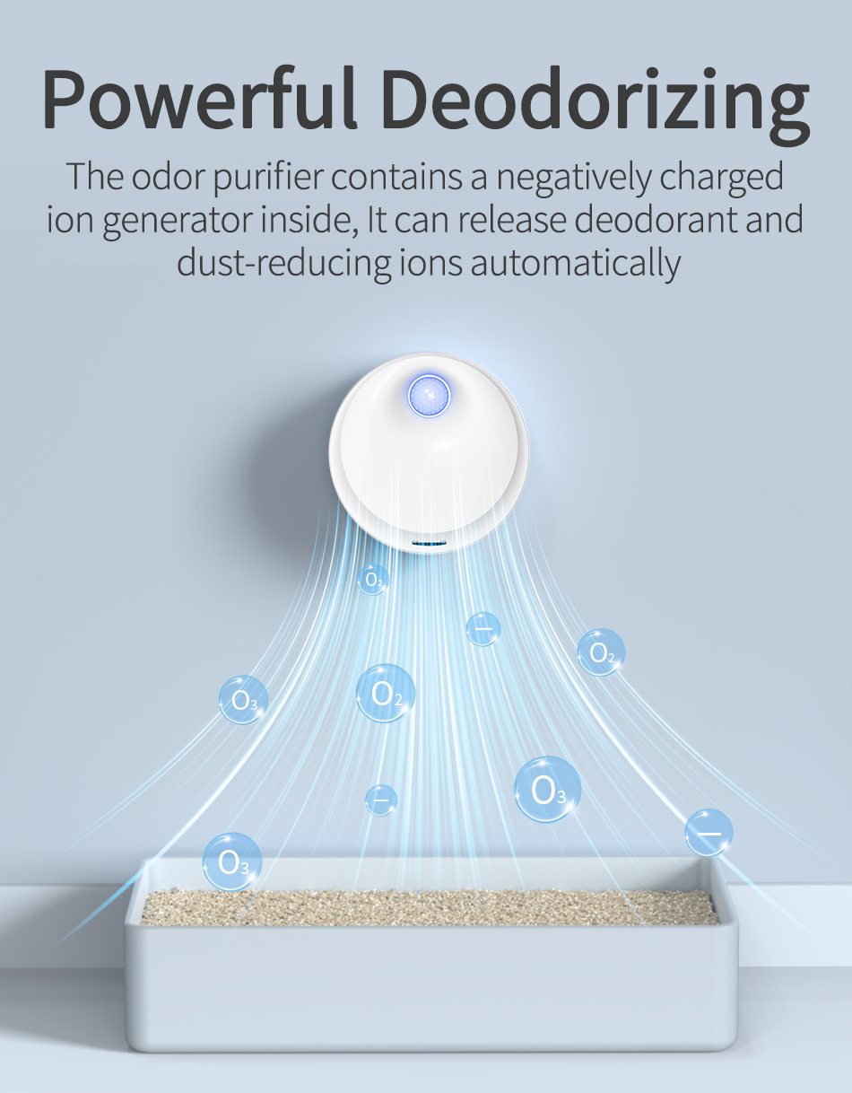 Smart Cat Odor Purifier For Cats Litter Box Deodorizer Dog Toilet ...