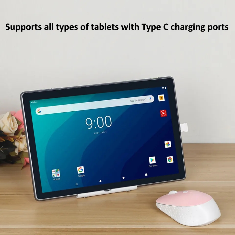 Type C Wireless Mouse Rechargeable Silent Click Ergonomic Mouse 3 DPI ...