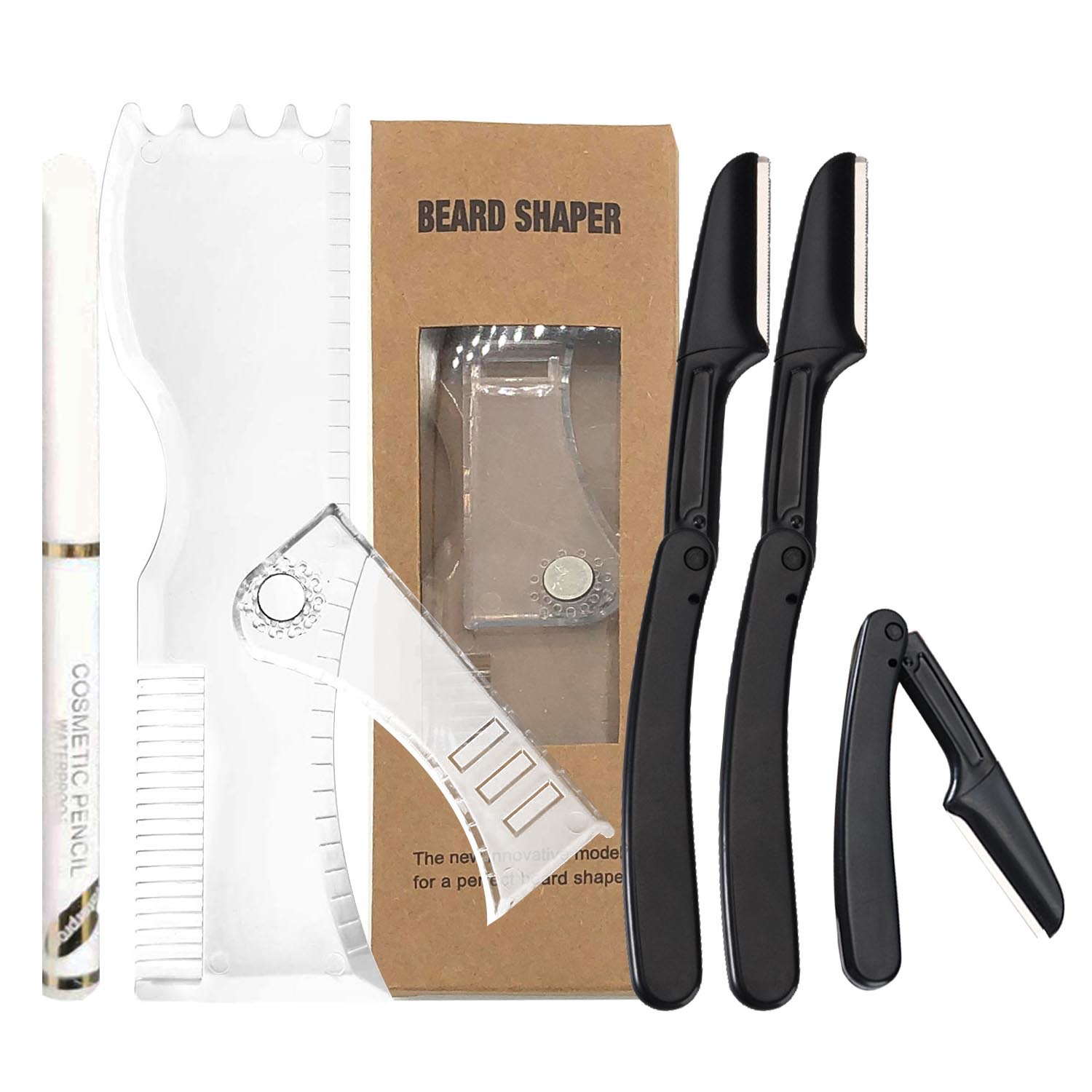 Beard Shaper Kit Adjustable Beard Stencil Tool For Men 3 In 1 Beard ...