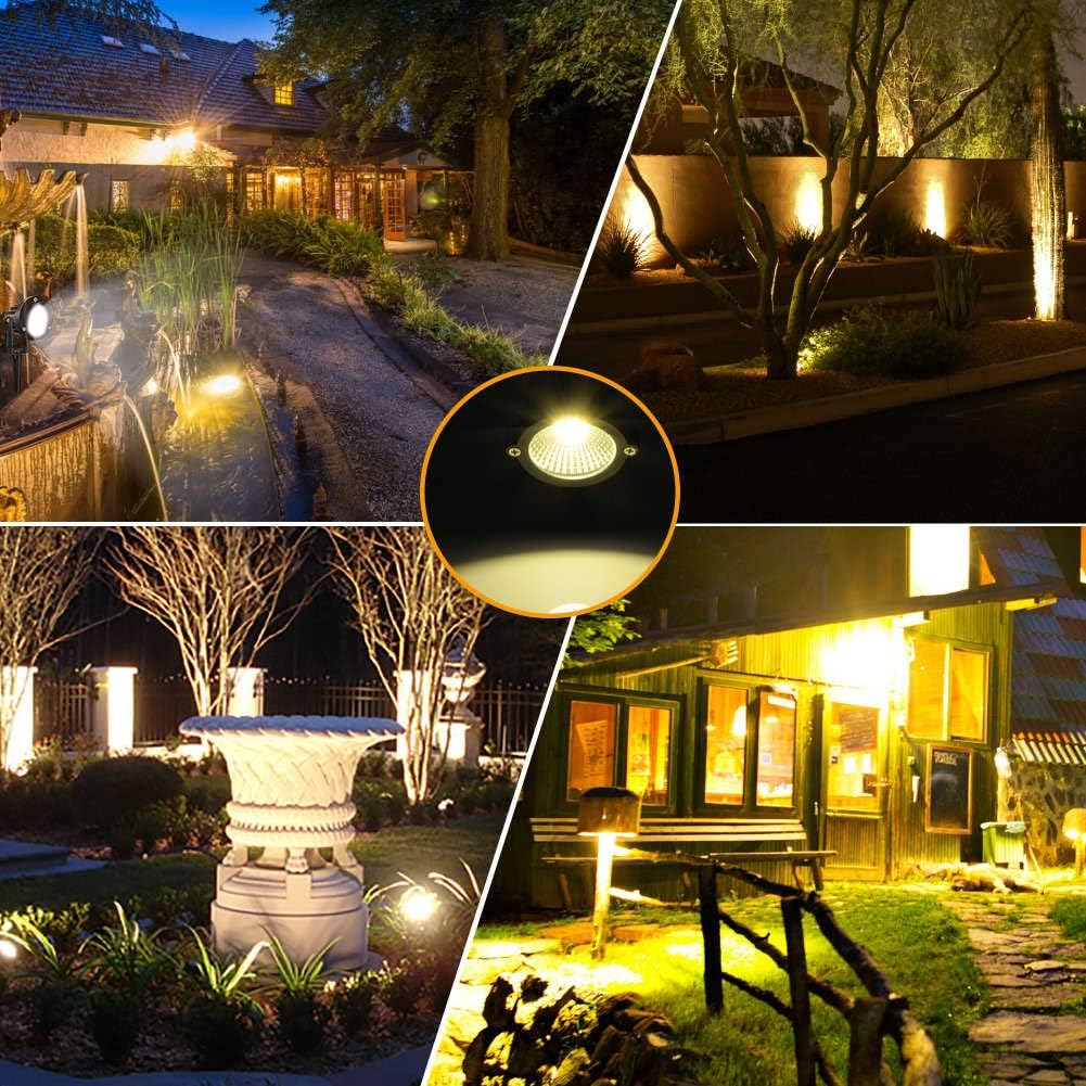 LED Landscape Spotlights,10W 12W 20W Outdoor Spotlights for Yard,Warm ...