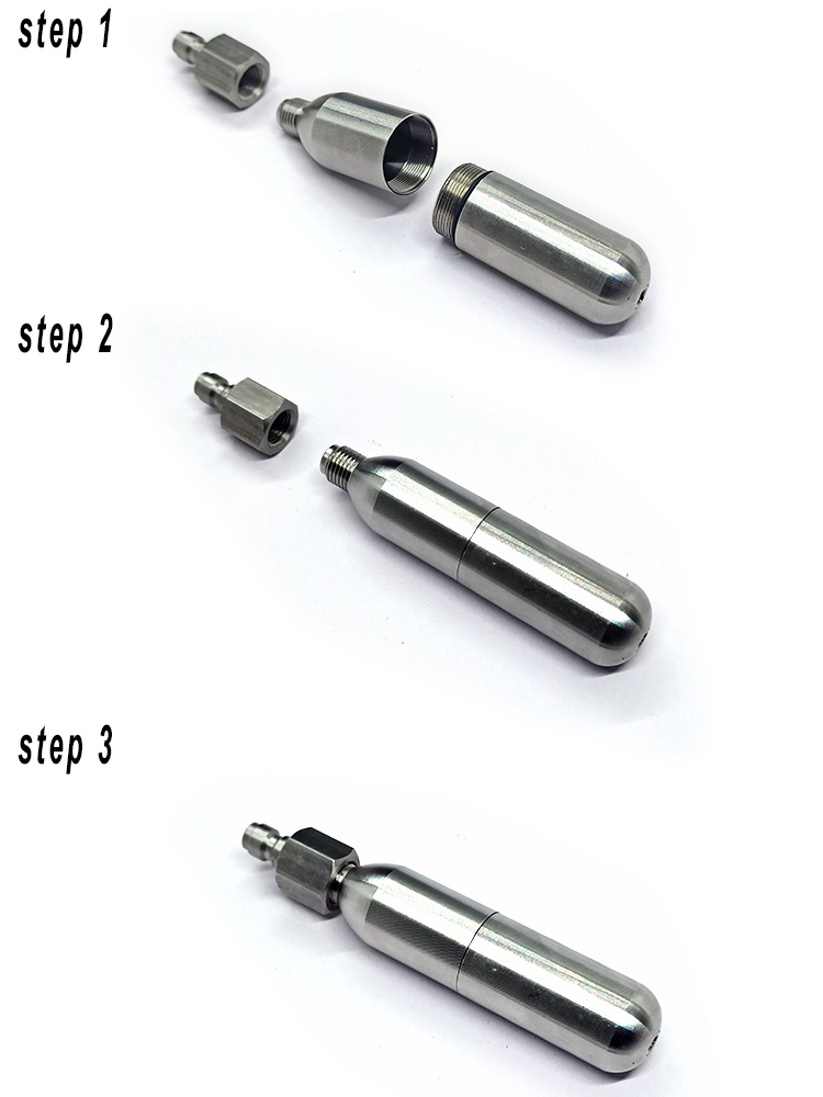 Refillable Co2 Cartridge Fast Charging kit for 8g 12g 16g Recycle ...