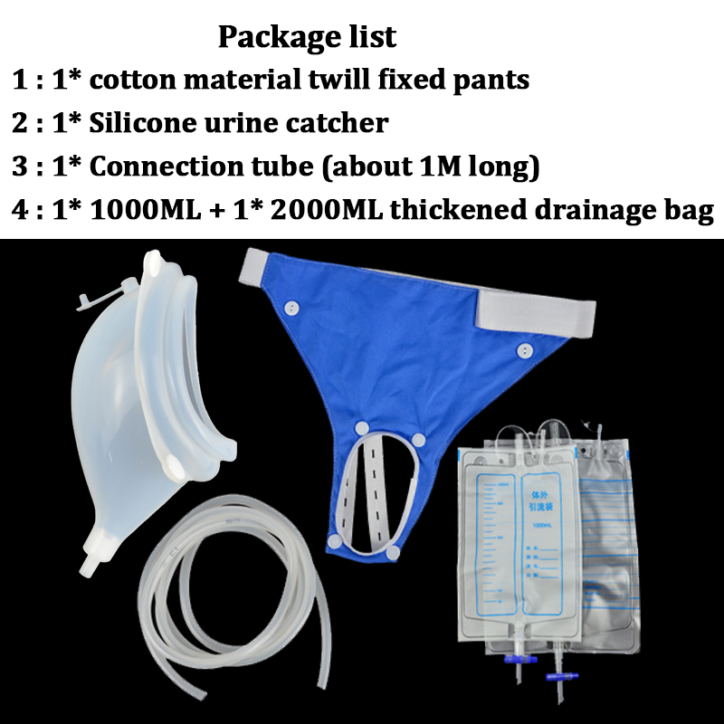 Silicone Bedridden use incontinence panty urine bag urine collection ...