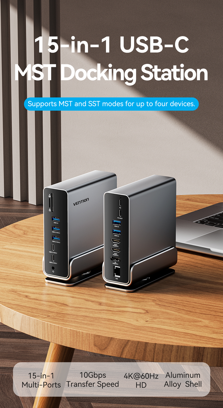 [SG]Vention 15 IN 1 USB C HUB Type c Hub Docking Station Monitor Dock ...