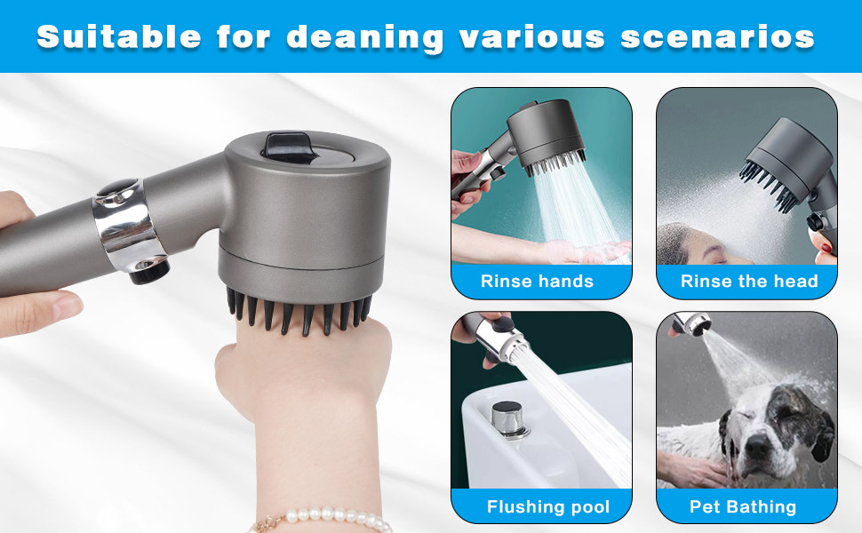 🇸🇬SG Local stock🇸🇬 Shower Head 4 Modes High Pressure Water Saving One ...