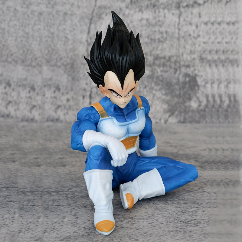 14.5cm Dragon Ball Anime Figure Sitting Position Vegeta IV Saiyan Proud ...