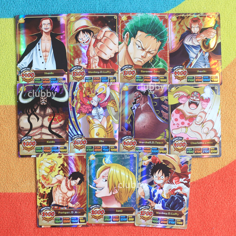 50Pcs One Piece Card Luffy Zoro Flash Cards OPCG Interactive Toys for ...