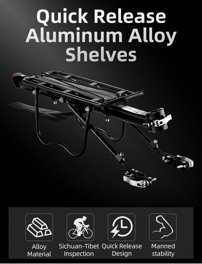 【SG Delivery】ROCKBROS Bike Rack Quick Release Bicycle Cargo Rack Rear ...