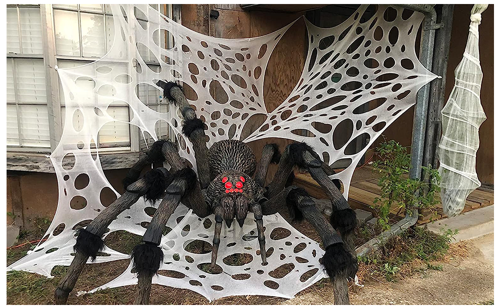 450 sqft Spider Webs Halloween Decorations, Stretchy Beef Netting ...
